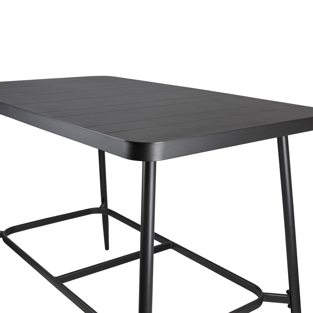 Amalfi Rectangle Outdoor Bar Table 150x90cm in Gunmetal Aluminium