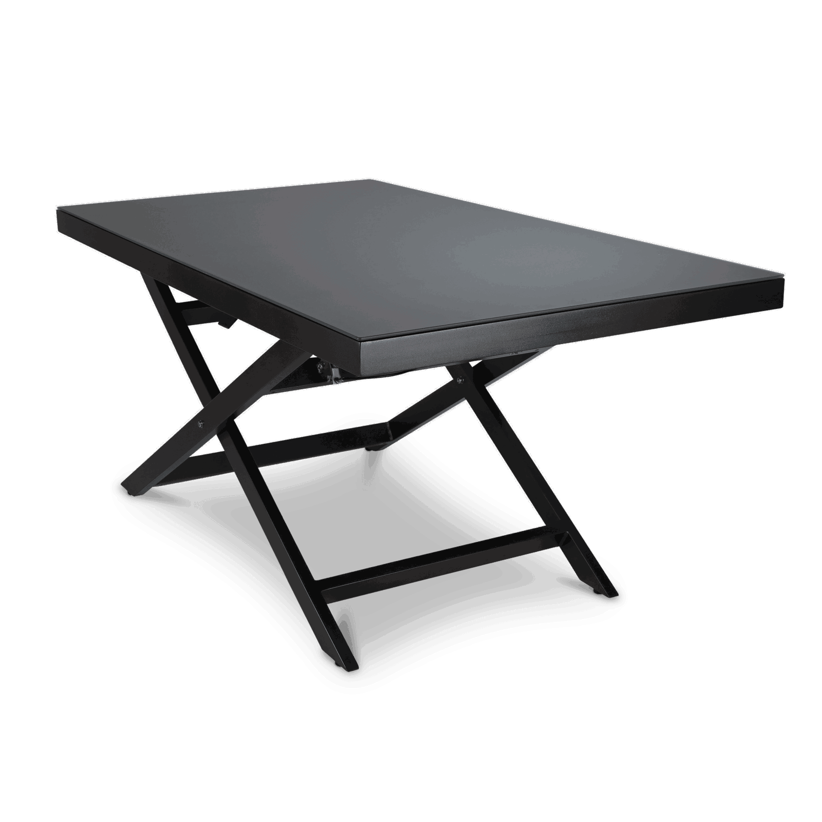 Mykonos Adjustable Outdoor Coffee Table in Gunmetal Aluminium Frame an The Furniture Shack