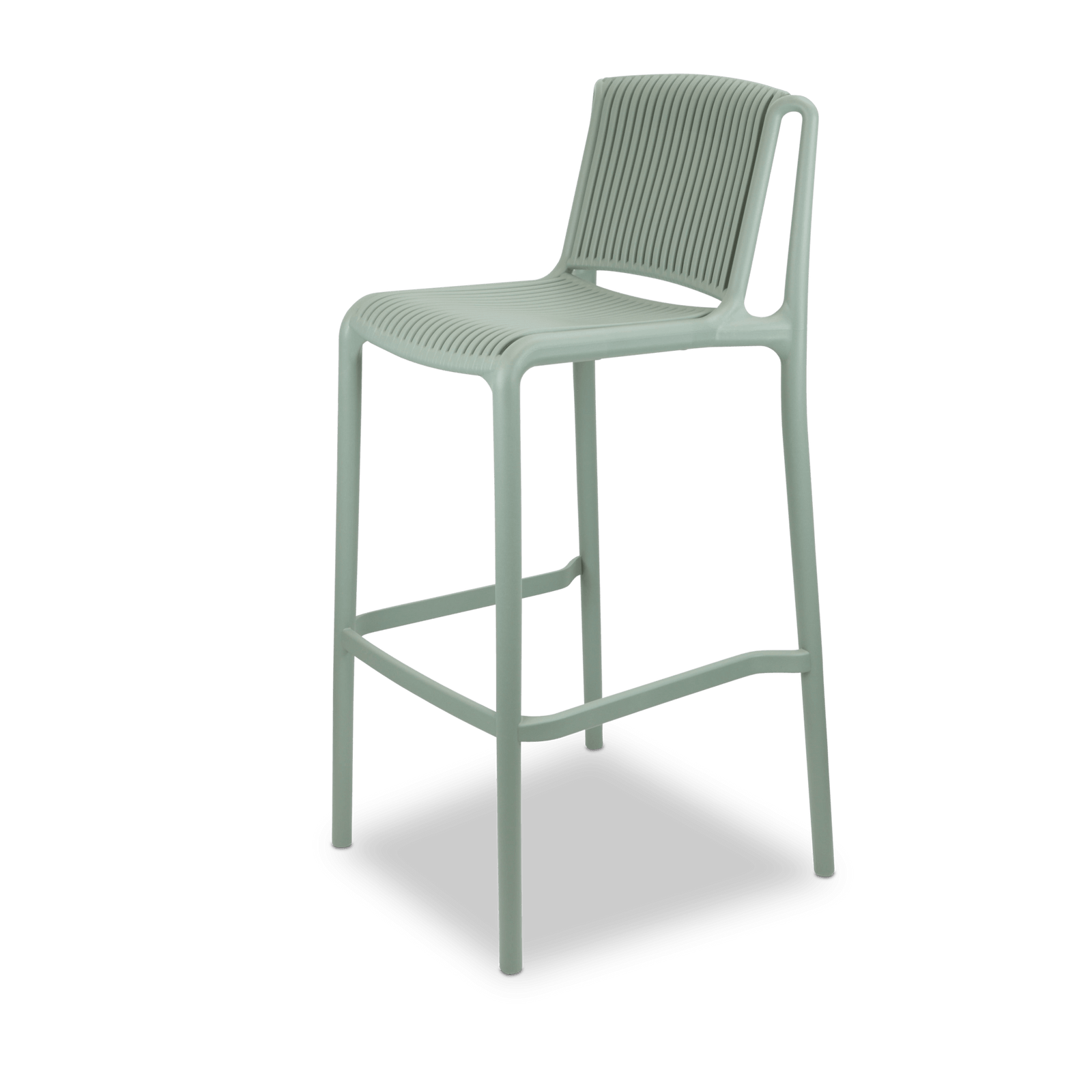 Paros UV Plastic Bar Stool - Sage Green – The Furniture Shack
